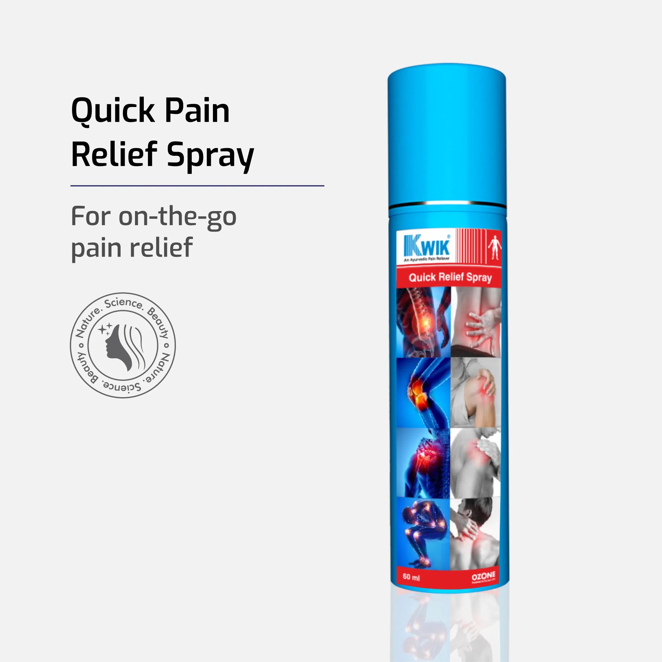 KWIK Pain Relieving Spray – Ozone Ayurvedics